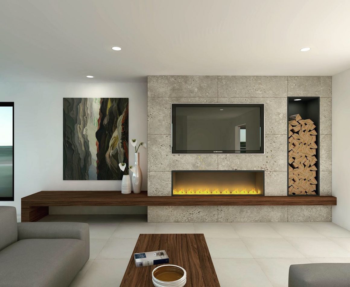 Labra Design+Build | Modern Concrete Fireplace Design